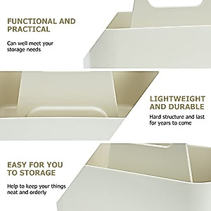 Cabilock Desktop Stand Shower Basket with Handle Shelf Storage Bins Protable for Bathroom Kitchen Cosmetics College Dorm Room Desktop Organizer