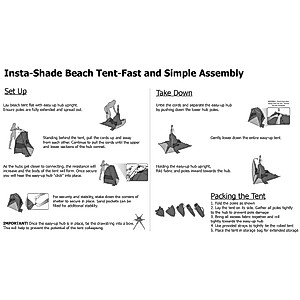 OMNICORE DESIGNS InstaShade XL 4 Person Pop Up Easy Set UP Beach Tent - Green