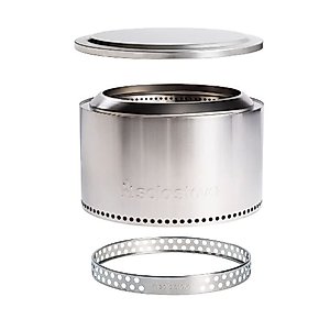Solo Stove Yukon Essential Bundle | Portable Smokeless Fire Pit Stainless Steel for Wood Burning, Incl. Yukon Fire Pit, Lid and Stand, Diameter: 27in, Height: 19.8in, Weight: 40.35lbs