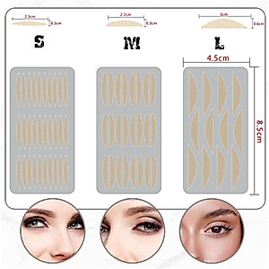 Invisible Eye-lifting by Sticked, 240 Pcs Double Eyelid Tape, Eye Lid Lifters Tape Invisible Instant Eye Lift Strips, Natural Ultra Invisible Two-sided Sticky Double Eyelid Tapes Stickers (M)