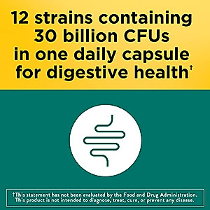 Nature Made Ultra Strength 12 Strain Digestive Probiotics, Dietary Supplement for Digestive Health Support, 25 Probiotic Capsules, 25 Day Supply