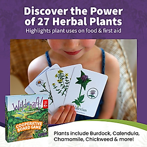 Wildcraft! an Herbal Adventure Game/Family Game: Cooperative Board Games for 4+ Year Olds Learn 25 Herbs – Coop Board Games/Educational Games w/Learning Tools, incl. Plant Guide & Coloring Book