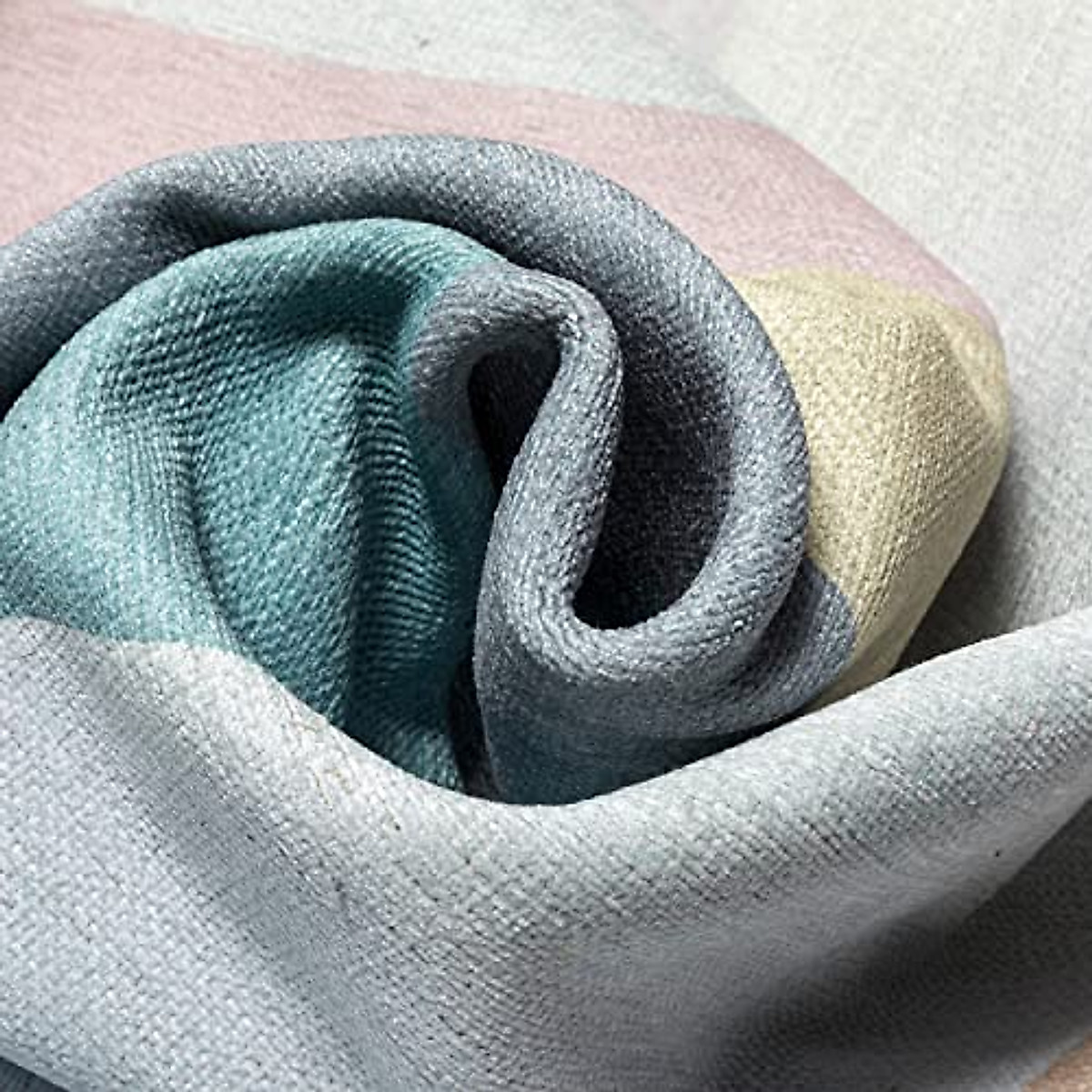 Well Woven Kids Rugs Kaleidoscope Rainbow 5' x 7' Multi Pastel Modern Printed Machine Washable Area Rug