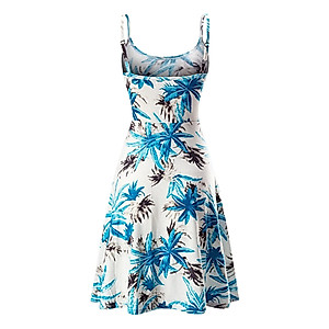 NMSL Women’s Summer Ruffle Sleeve Tiered Babydoll Flowy Swing Mini Dress Boho Flowy Pleated Dress Workout Tops Shorts for Geometry Print Shirt and Shorts Set V Neck Shirts Tank Tops 2021,Blue, Medium