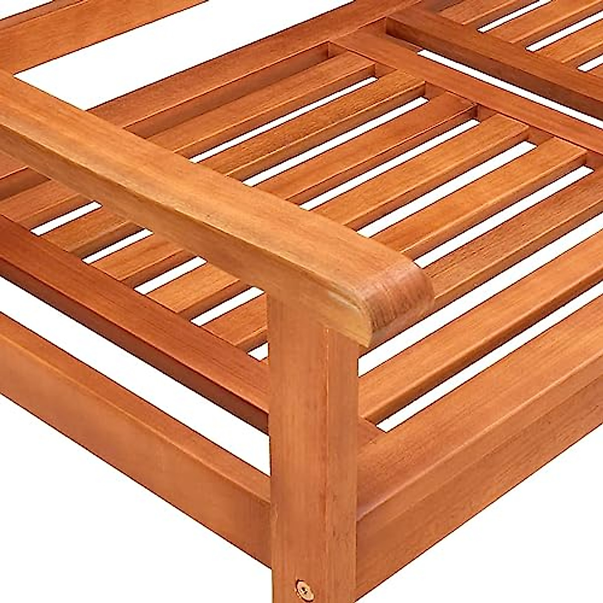 MINERWALL 3-Seater Patio Bench with Cushion 59.1" Solid Eucalyptus Wood,Solid Eucalyptus Wood Bench with Cushion for Outdoor Patio and Garden Patio Furniture