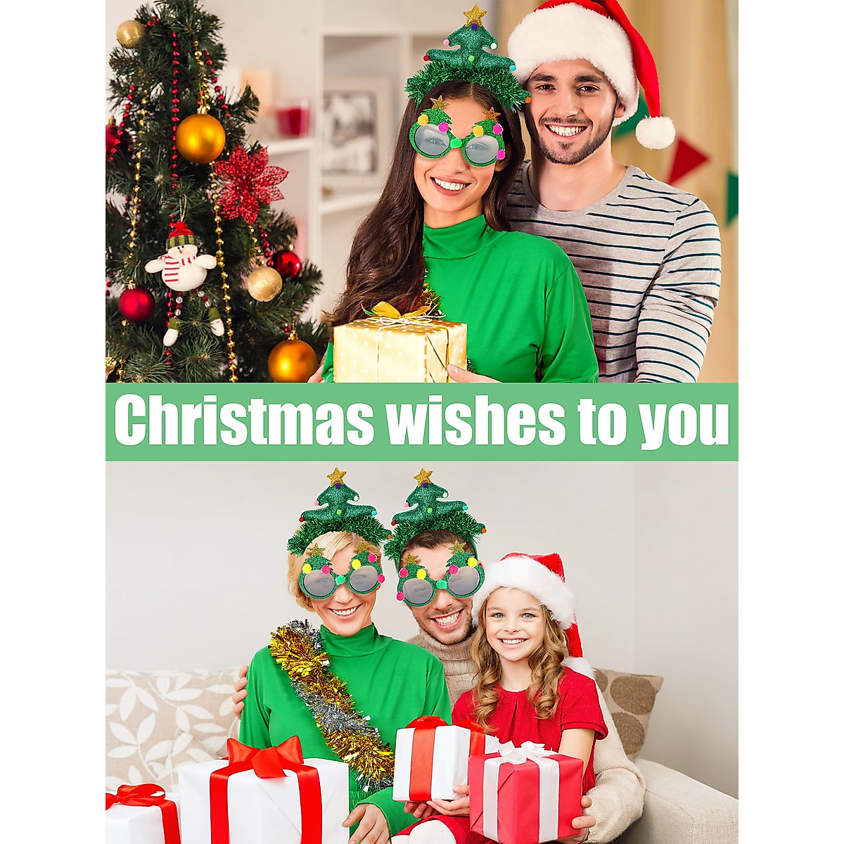 Xtinmee 25 Pcs Christmas Tree Costume Set for Women Festive Party Dress Christmas Tree Adult Outfit for Xmas Party Costumes (X-Large)