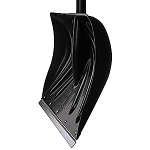 Hooyman Snow Shovel with Heavy Duty Construction, Ergonomic No-Slip H-Grip Handles, Galvanized Steel Blade, Reinforced Head, and Fiberglass Core for Shoveling, Clearing Snow, and Outdoors