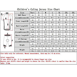 Children Bike Clothing Riding Summer Cycling Jersey Shorts Padded Bicycle Sportswear Rocket Blue XL