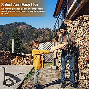 Viania Firewood Kindling Splitter, XXL Upgraded Patented Manual Log Splitter Wedge, Replaceable Blade Design, Open Top Ring Design, Could Accomodate Larger Logs, 15.8'' Tall Heavy Duty Wood Cracker