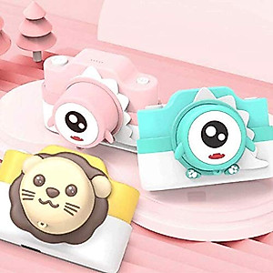 LKYBOA Kids Camera for Girls Gifts HD Screen Kids Video Camera Anti-Drop Children Selfie Toy Camera Mini Cartoon Child Yellow, Blue, Pink