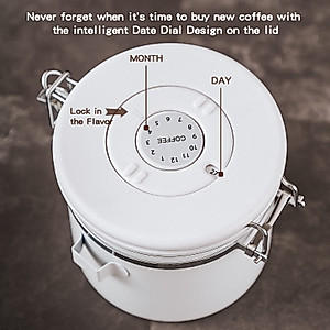 Bincoo Stainless Steel Coffee Containers 26oz, Coffee Canister for Ground Coffee, Airtight Coffee Container with Measuring Scoop