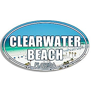 GHaynes Distributing MAGNET OVAL Clearwater Beach Magnet(florida fl logo) 3 x 5 inch