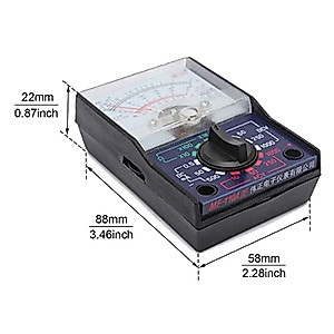 ChgImposs Analog Multimeter Electric AC/DC Current OHM Decibels Voltage Voltmeter Ammeter with Test Leads
