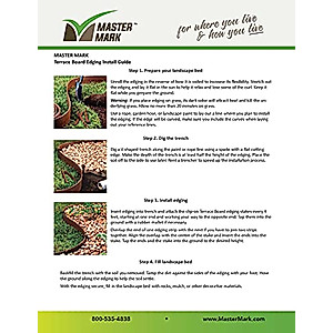 MASTER MARK Terrace Board, Landscape Coiled Edging, Grass Barrier, Bender Board, Flower Bed, Vegetable Garden Borders 5 in. x 40 ft. with 10 Stakes (Black)