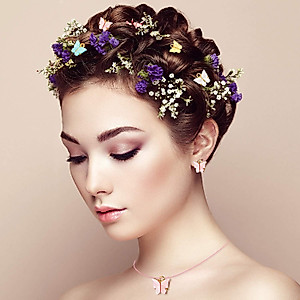 Hicarer 30 Pieces Butterfly Charms Acrylic Pendant Bracelet Charms for Jewelry DIY Necklace Bracelet Earring Making Crafting Accessory (Multicolor)