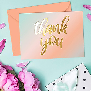 Sweetzer & Orange Blank Thank You Cards with Envelopes and Card Box. 24 Thank You Notes and 3 Variety Color Thank You Cards for Teachers with Envelopes. Notecards for Baby Shower Thanks, Wedding or Business.