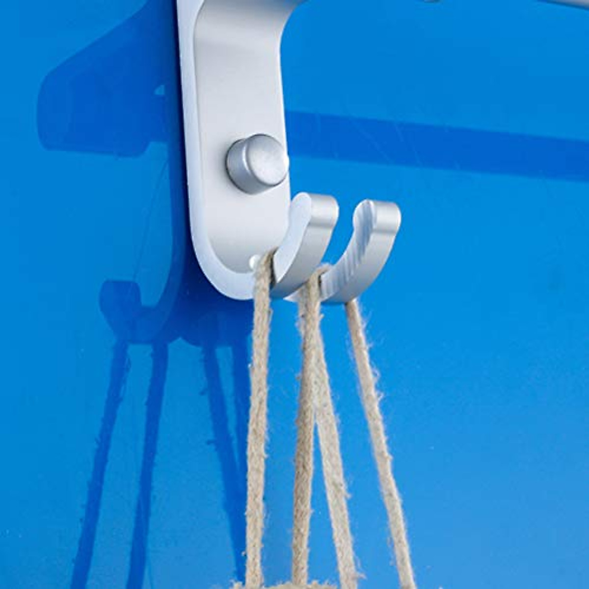 Towel Hooks Towel Bar Double Towel Hanger Holder Wall Mounted Metal Bath Towel Rack Organization for Bathroom () 48cm Towel Hook