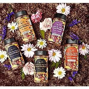 Bulk Wildflower Seed Shaker - Bird & Butterfly Garden Seed Mix | Bulk 180,000+ Seeds of Annual & Perennia l Hummingbird, Flower Seeds for Planting | No Messy Bags or Packets | 8 Ounce