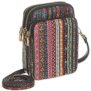 MINICAT Small Crossbody Bags RFID Blocking Card Slots Cell Phone Purse Wallet for Women (National)