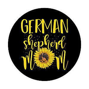 German Shepherd Mom Sunflower Animal Dog German Shepherd PopSockets PopGrip: Swappable Grip for Phones & Tablets