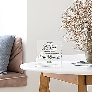 Retirement Gifts For Men Best Retirement Gifts For Women 2023 Happy Retirement Party Decorations Acrylic Retirement Plaque For Coworker Teacher Nurse