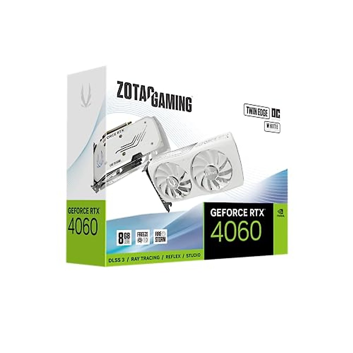 ZOTAC Gaming GeForce RTX 4060 8GB Twin Edge OC White Edition DLSS 3 8GB GDDR6 128-bit 17 Gbps PCIE 4.0 Compact Gaming Graphics Card, ZT-D40600Q-10M