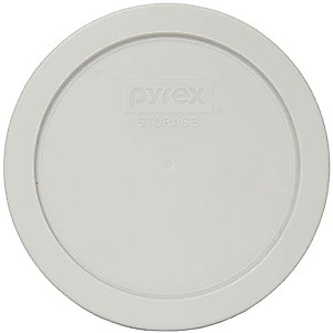Pyrex (1) 7201-PC Sleek Silver, (1) 7200-PC Sea Glass & (1) 7202-PC Red Round Plastic Food Storage Replacement Lids, Made in USA