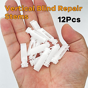 Smatagee 12Sets Vertical Window Blind Stem and Gear for Vanes Carrier of 3-1/2" or 5" Vertical Blinds Components Used for Headrail,Carrier Stem Vertical Blinds Curtain Accessories