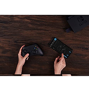 KenSera 8Bitdo Wireless Controller USB Adapter 2 Gamepad Receiver Mini USB Switch Converter Compatible with Switch/Switch OLED, Mac, Raspberry Pi, Playstation, PS5, PC Windows, with Black OTG Adapter