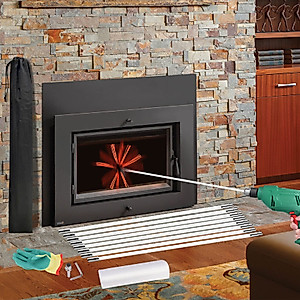 Slendor Chimney Sweep Kit, 39 Feet Chimney Cleaning Kit Chimney Cleaning Tool Chimney Brush with Button Locking System with 12 Nylon Flexible Rods for Sweeping Chimney Fireplaces.