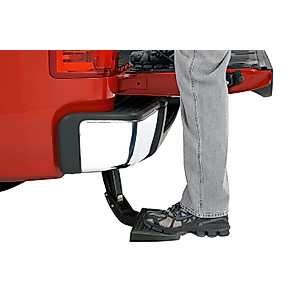 AMP Research 75306-01A BedStep Retractable Bumper Step for 2009-2018 Ram 1500, 2010-2018 Ram 2500/3500 (Excludes Dual Exhaust & EcoDiesel Models),Black