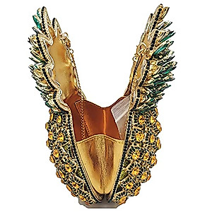 Boutique De FGG Pineapple Crystal Evening Bags and Clutches for Women Formal Dinner Purses Party Rhinestones Handbags (Multicoloured 1,Mini)