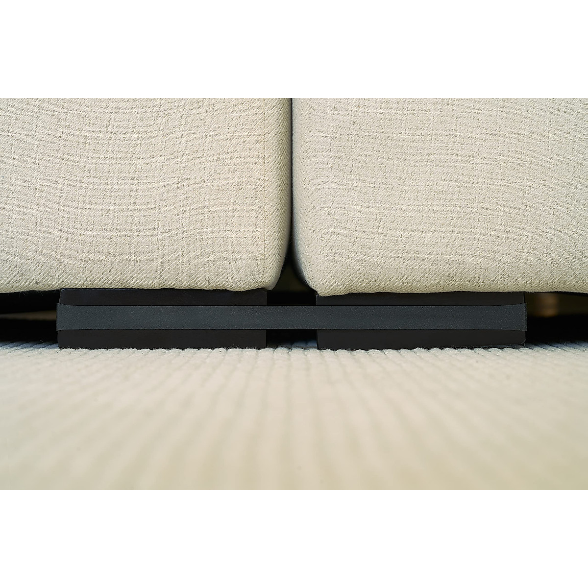 Couch Clamp Sectional Sofa Connectors (4 Pack) - Keep Sofa Cushions From Sliding & Gaps, Easy Install Straps & No Tools Required. Universal Fit Ideal for 3 Piece Modular Sofa - Prevent Floor Scratches