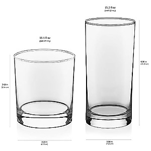 Libbey Province 16-Piece Tumbler and Rocks Glass Set