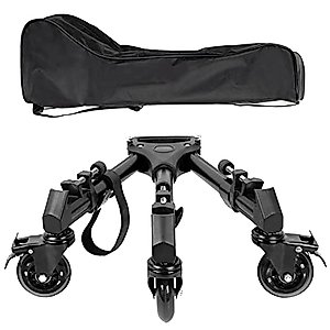 SmallRig Universal Photography Tripod Dolly, Heavy Duty with 3" Rubber Wheels, Adjustable Legs and Carry Bag, 33 lbs Capacity Tripod Wheels for Canon for Sony Cameras Camcorder Video Lighting- 3986