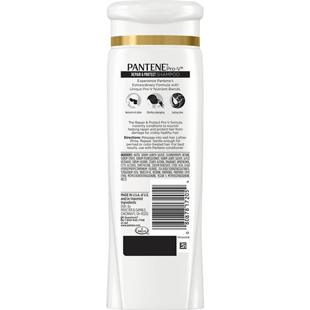 Pantene Pro-V Shampoo, Repair & Protect with Keratin, 12.6 Ounce