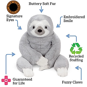 Vermont Teddy Bear Giant Sloth Stuffed Animal - Huge Stuffed Animals, 3.5 Foot, 42"