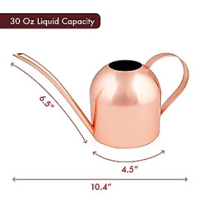 Homarden 30 oz. Copper Watering Can - Metal Watering Can with Long Spout, Watering Can for Outdoor and Indoor Plants - Mini Watering Can, Long Spout Water Can, Plant Watering Can, Small Watering Can