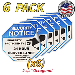 Psyfer® (Fade-Free) 6 Pack - 2⅝" UV Security Stickers [Made in USA]