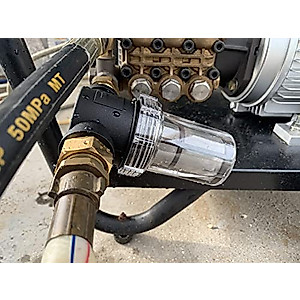 M MINGLE Garden Hose Filter for Pressure Washer Inlet Water, Garden Hose Adapter, with 10 Washers