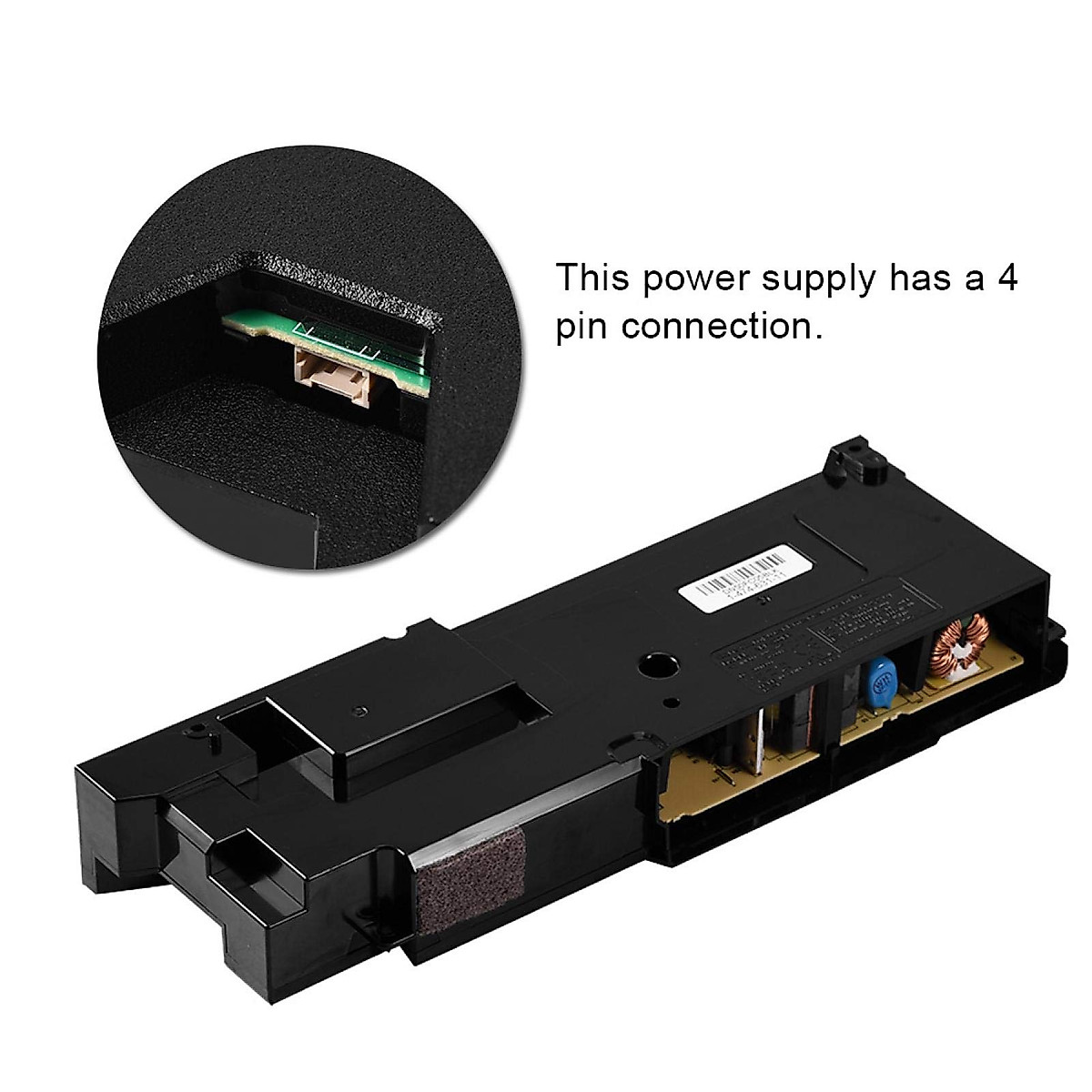 ADP 200ER Power Supply, 4 Pin Replacement Game Console Power Supply Unit Fit for ADP-200ER systems Compatible with CUH-1215A CUH-12XX Series