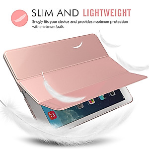 MoKo Case Fit iPad Air 2 - Slim Lightweight Smart Shell Stand Cover with Translucent Frosted Back Protector Fit iPad Air 2 9.7" Tablet, with Auto Wake/Sleep, Rose Gold