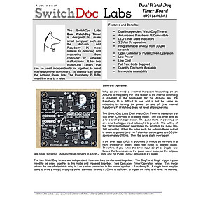SwitchDoc Labs Dual WatchDog Timer Board for ARM/Raspberry Pi