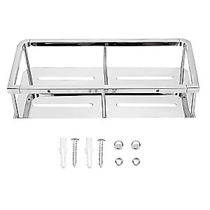 Yosoo Bathroom Wall Mounted Shelf,304 Stainless Steel Wall Mounted Shampoo Storage Basket Holder Organizer Bathroom Kitchen, 30 x 13 x 5 cm