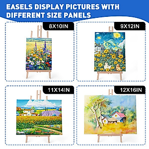 ESRICH 2pcs 17 Inch Tabletop Easels, Easel Stand for Painting,Tripod, Painting Party Easel, Kids Student Desktop Easel for Painting,Paint Easel for Canvas Painting