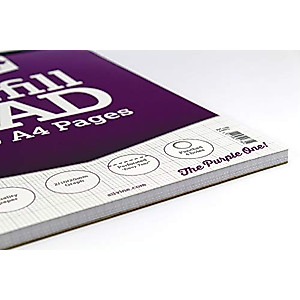 Silvine A4 Refill Pad - 2/10/20 mm Graph (160 Pages) Single,White