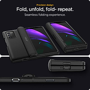 Spigen Slim Armor Pro Designed for Samsung Galaxy Z Fold 2 Case (2020) - Black