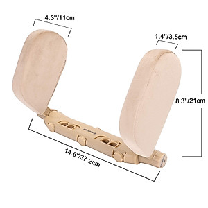 Spurtar Car Headrest Pillow, Road Pal Headrest Travel Pillow, Soft Velvet Adjustable Car Seat Headrest Pillow Head Neck Support, Memory Foam Headrest for Car, for Kids and Adults, Beige