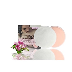 Milkelle Organic Bamboo Reusable Nursing Pads for Breastfeeding, Leak Proof, Pads for Breastfeeding, Washable and Reusable, Ultra Soft, 8 Pads, Large