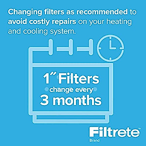 Filtrete 14x25x1 Air Filter, MPR 1500, MERV 12, Healthy Living Ultra-Allergen 3-Month Pleated 1-Inch Air Filters, 2 Filters